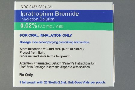 Ipratropium Bromide Inhalation Solution 0.02% 2.5 mL, 25/Bx