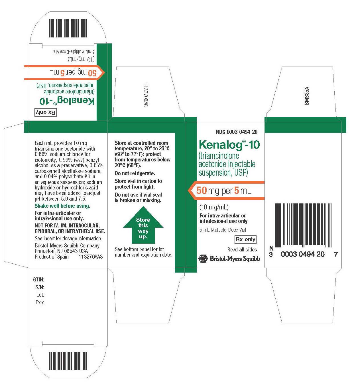 Kenalog-40 40 mg/1 mL 40 mg/mL 1 mL SDV, Ea | Dealmed Medical Supplies
