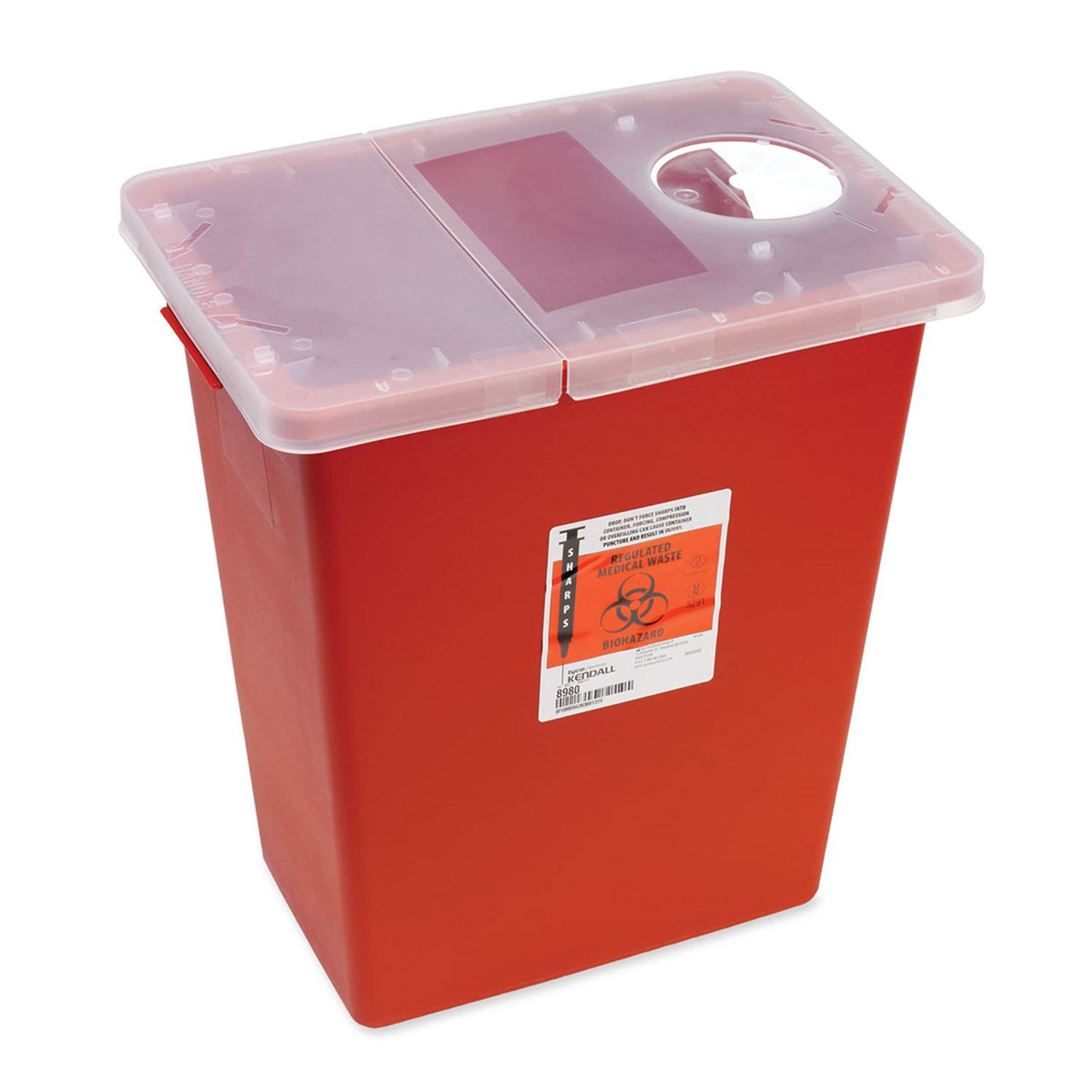 Sharps Container 8 Gal Hinged Lid Red, Ea | Dealmed Medical Supplies