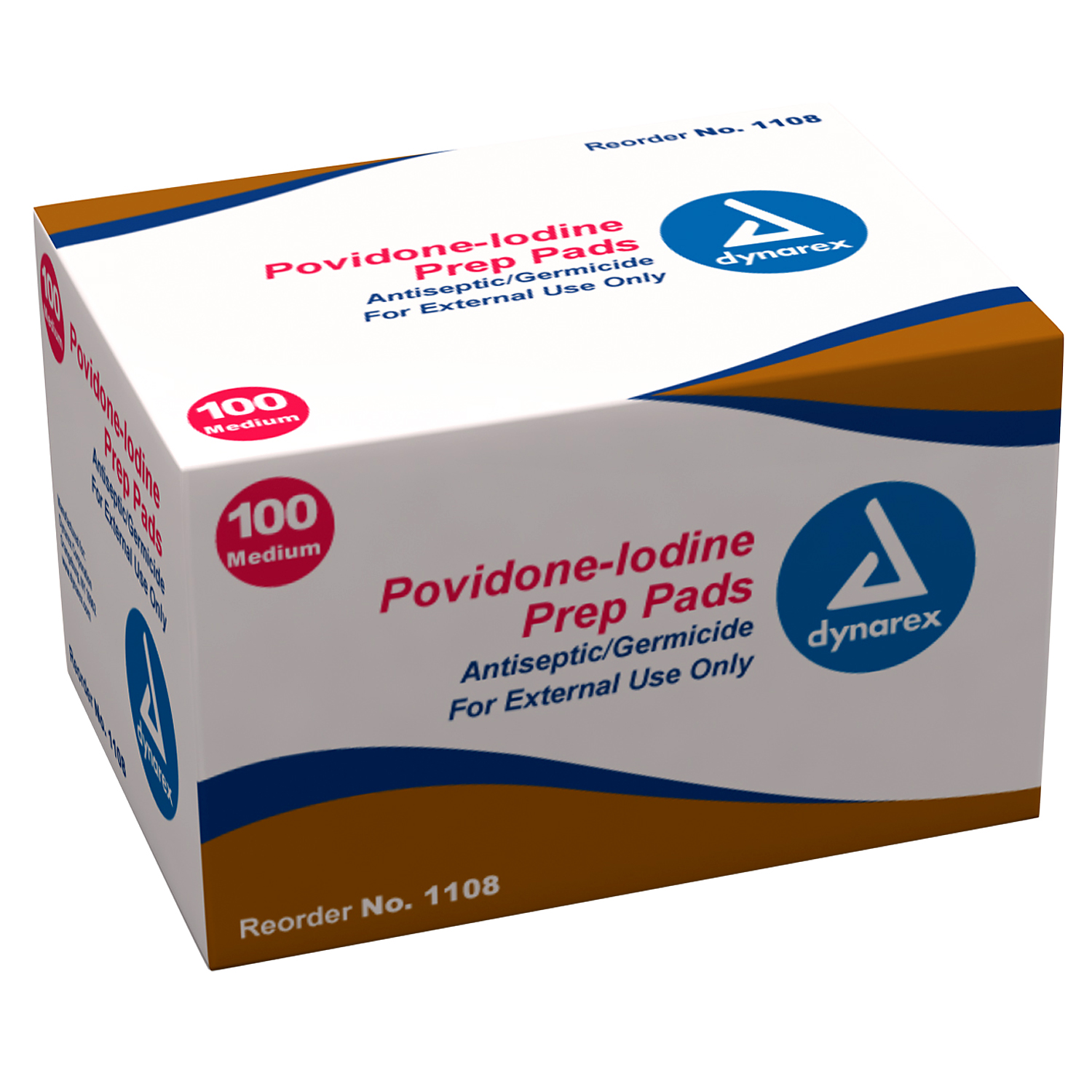 Povidone Iodine Prep Pad 10% Medium, 100/Bx