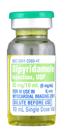 Dipyridamole 50 mg/20 mL 5 mg/mL 10 mL SDV, 5/Bx