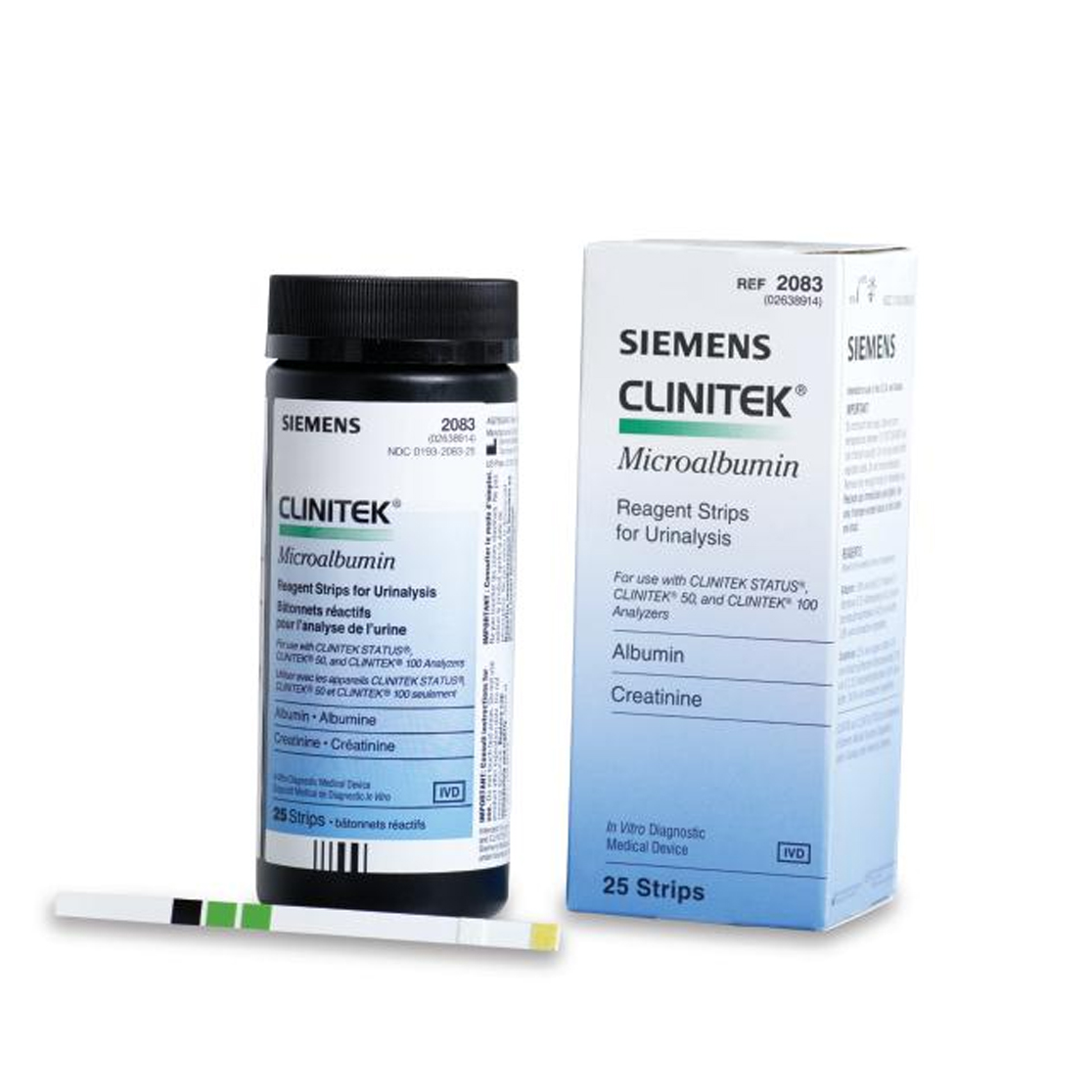 Microalbumin Test Strips Clinitek, 25/Ea