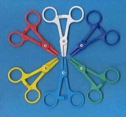 Tube Occluding Forceps Disposable Blue, 100/Ea