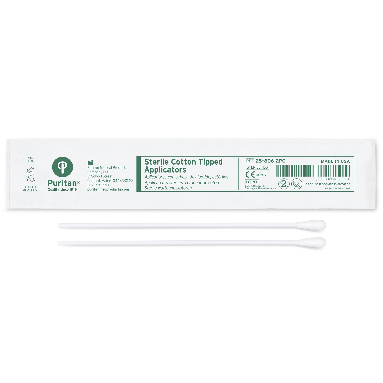 Applicator Cotton Tip Sterile 6" Polystyrene 2's, 100/Bx | Dealmed ...