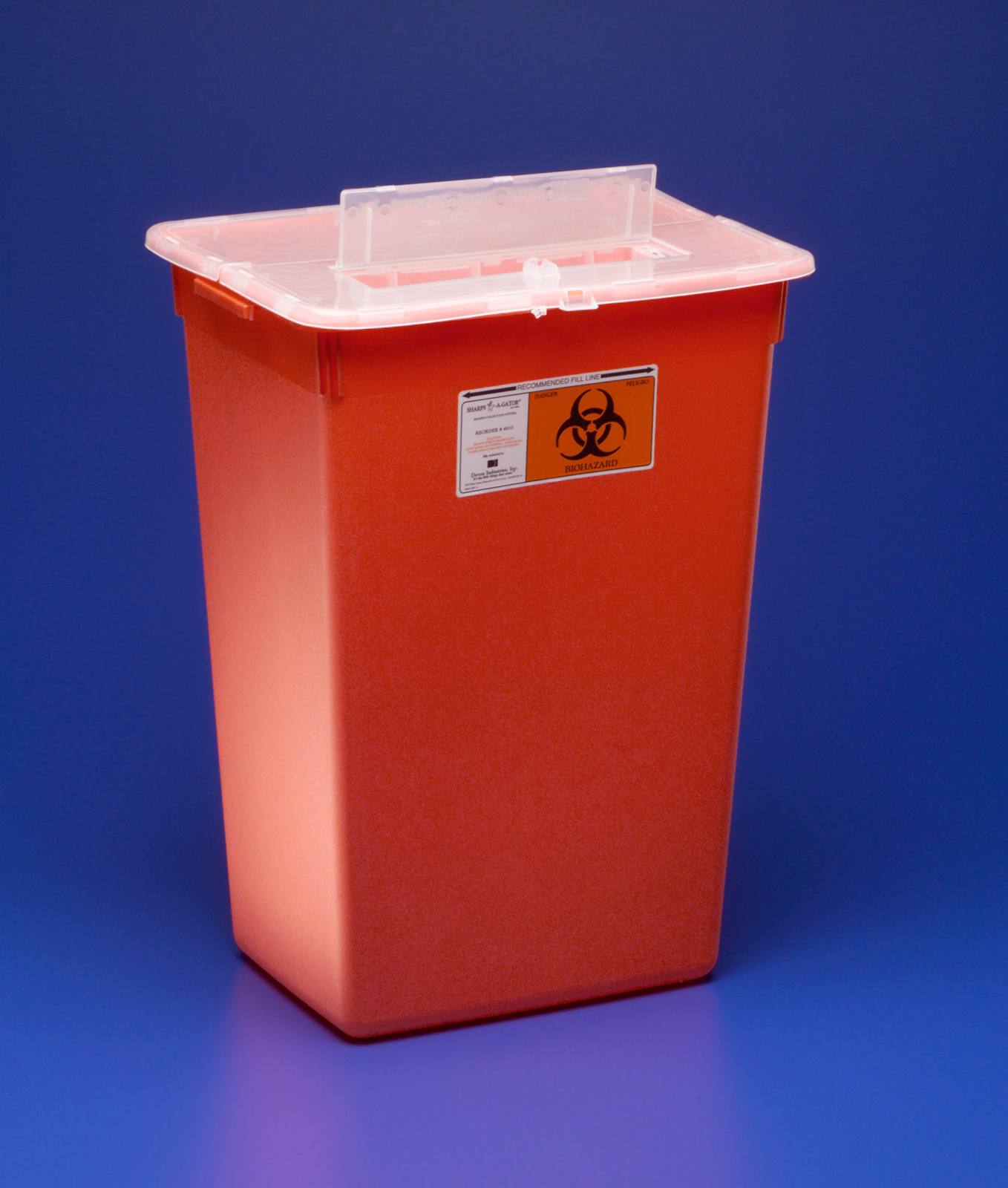 Sharps Container 10 Gal Slide Lid Red, Ea