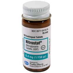 Nitrostat Nitroglycerin 0.4 mg Tablet, 100/Bx