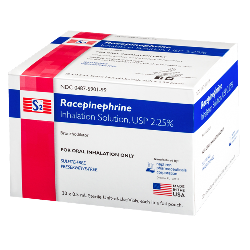 Racepinephrine HCl Inhalation Solution 2.25%, 30/Bx | Dealmed Medical ...