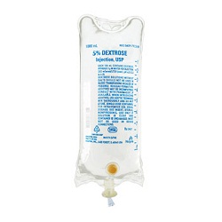 Dextrose Inj 5% 1000 mL Bag, Ea