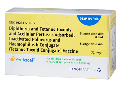 Pentacel Vaccine, 5/Pack | Dealmed Medical Supplies