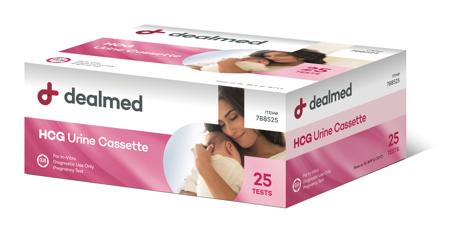 Pregnancy hCG Test Cassette, 25/Box | Dealmed Medical Supplies