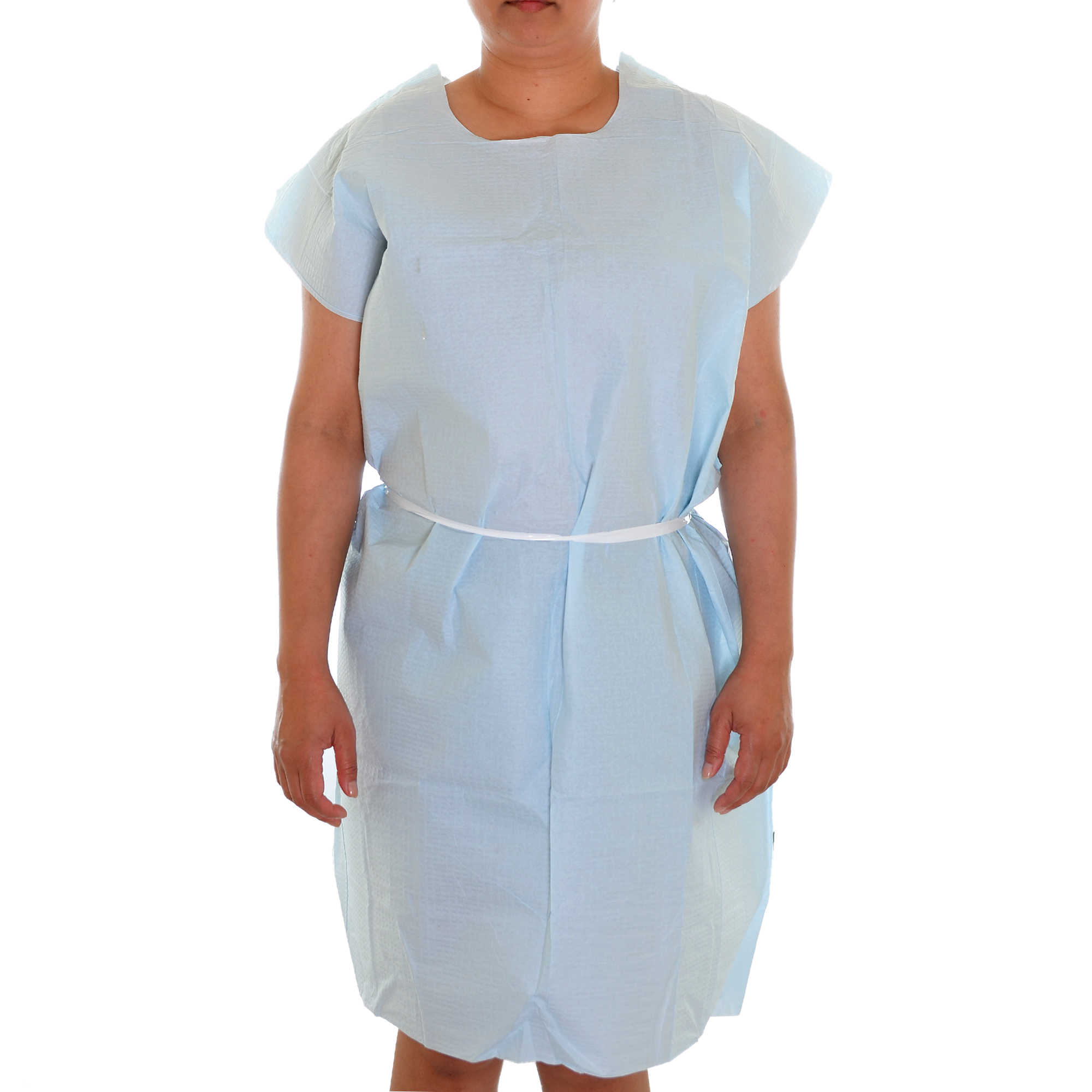 Gown Exam 30" x 42" 3-Ply T/P/T Blue, 50/Cs