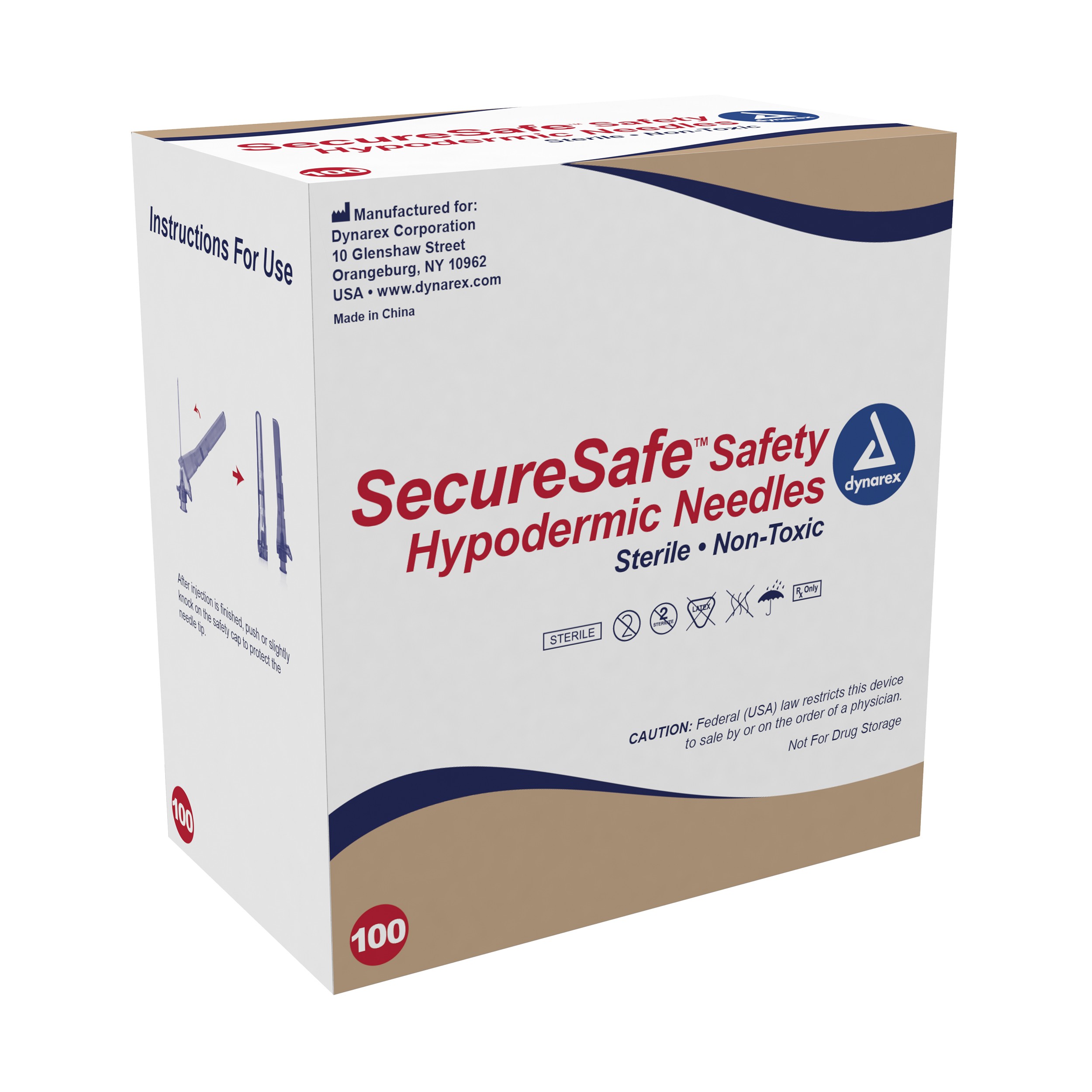 Hypodermic Needle Safety 22G x 1", 100/Bx | Dealmed Medical Supplies